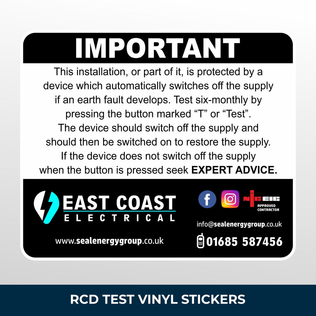 RCD Test Stickers – Storefront Graphics